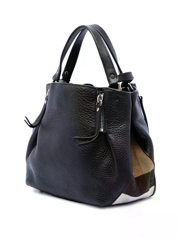 Burberry 2000-2017 Small Leather And House Check Canvas Maidstone Satchel