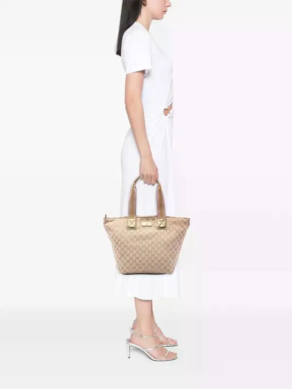 Gucci Gg Canvas Web Tote Bag - Neutrals