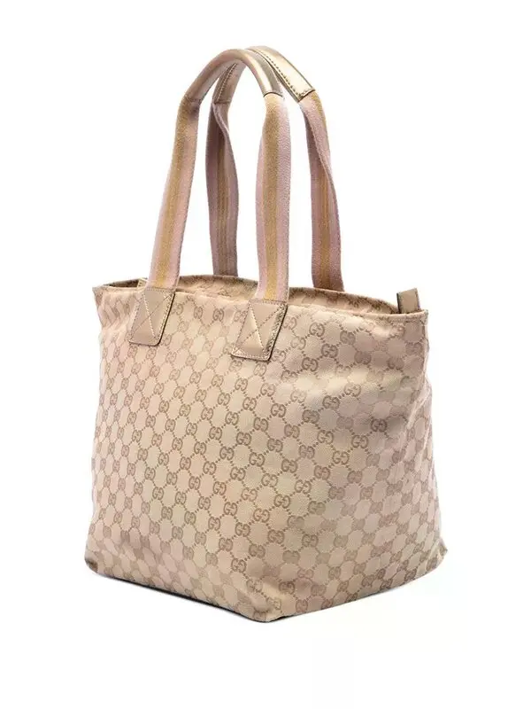 Gucci Gg Canvas Web Tote Bag - Neutrals