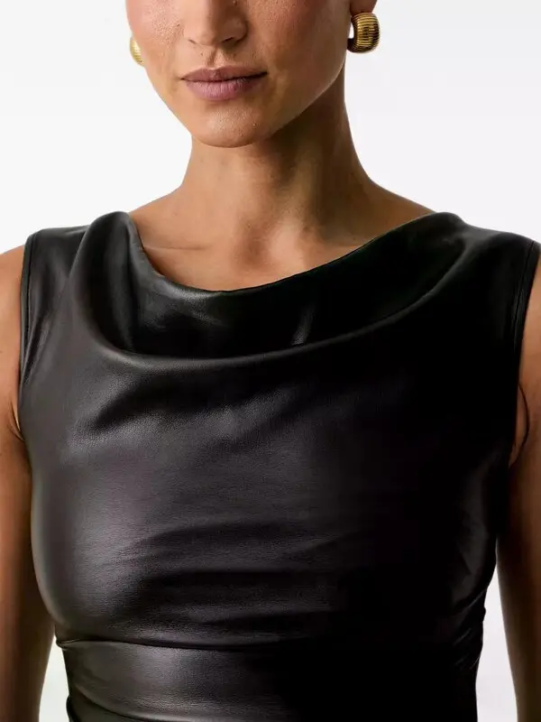 Patrizia Pepe Cowl-neck Ruched Top