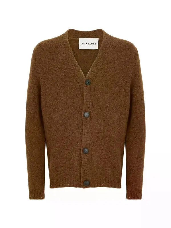 AMARANTO Button-up Wool Cardigan