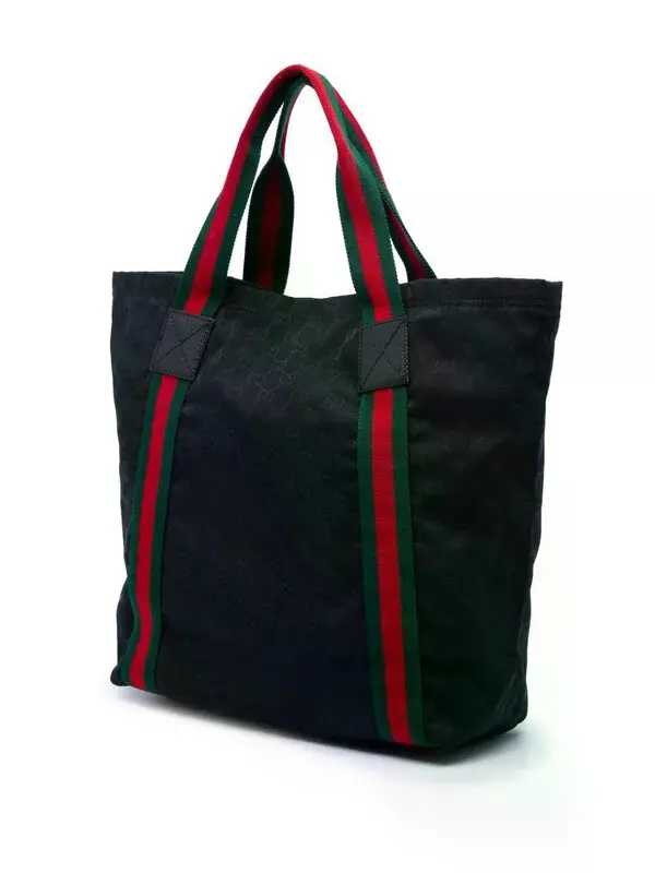 Gucci Gg Canvas Web Tote Bag