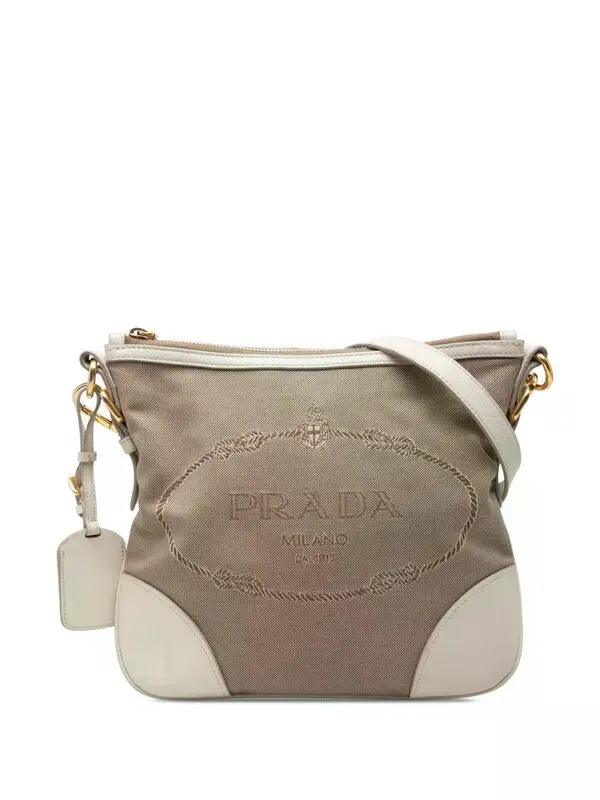Prada 2000-2013 Canvas Canapa Logo Crossbody Bag