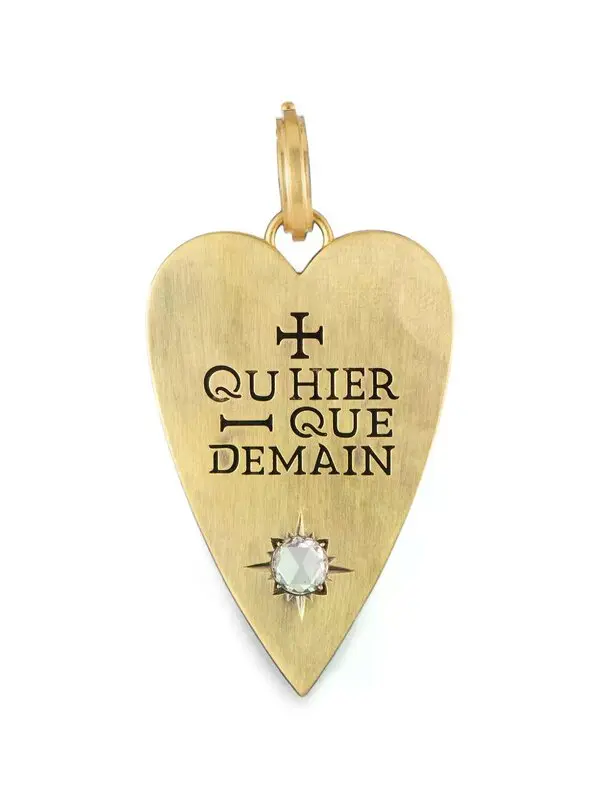 SYLVA & CIE Diamond Rose-cut Heart Pendant Necklace