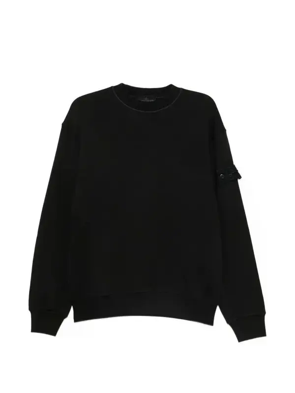 Stone Island Logo-patch Pullover Sweater - Black