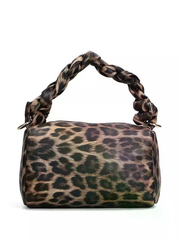 MARC ELLIS Brigitte Leo Leopard-print Braided Shoulder Bag