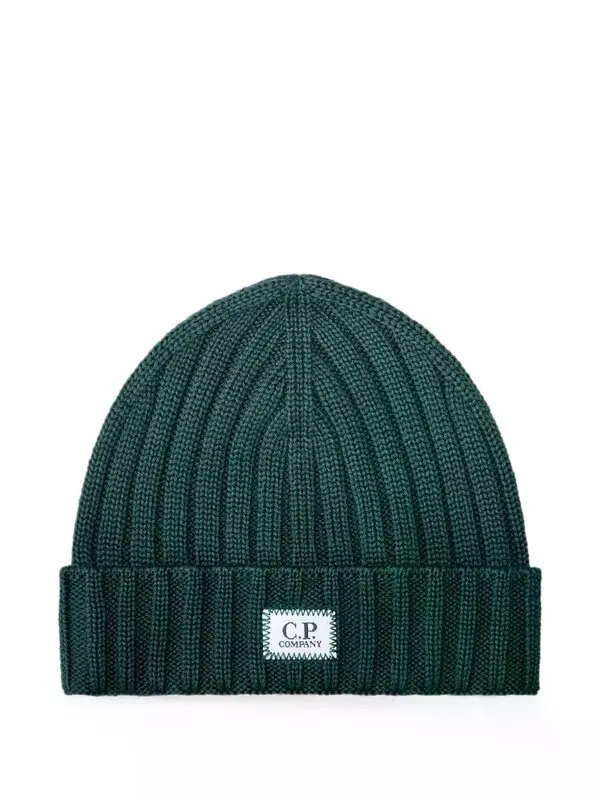 C.P. COMPANY Extrafine Merino-wool Logo Beanie