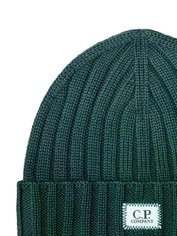 C.P. COMPANY Extrafine Merino-wool Logo Beanie