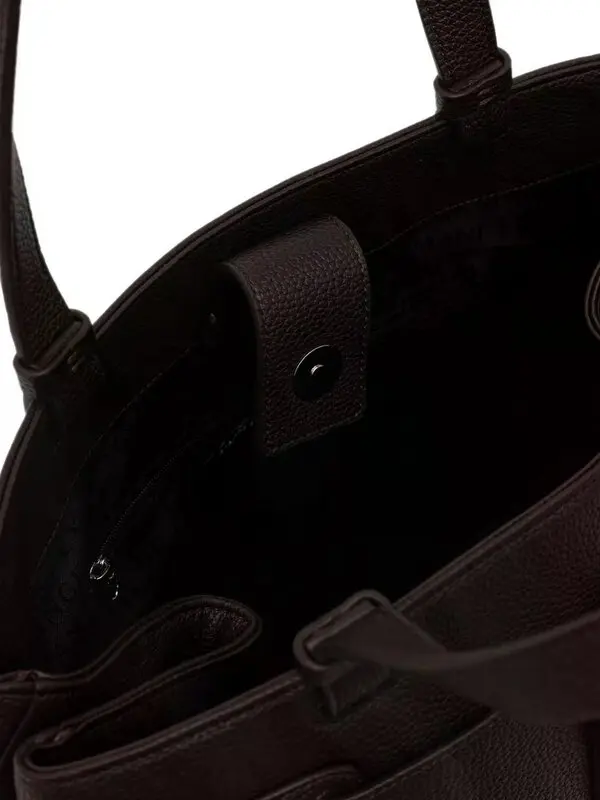 Armani Exchange Logo-plaque Pebbled-effect Tote Bag