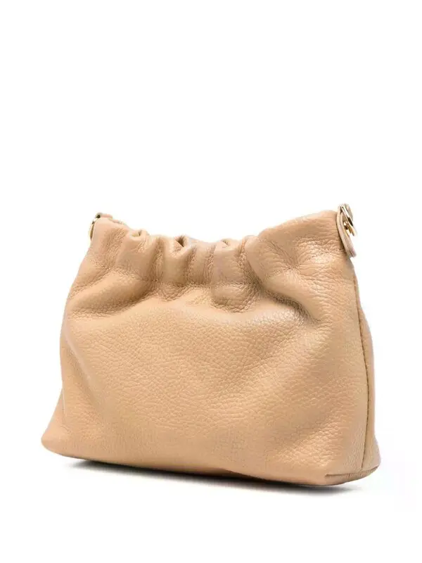 MARC ELLIS Ruched Leather Shoulder Bag