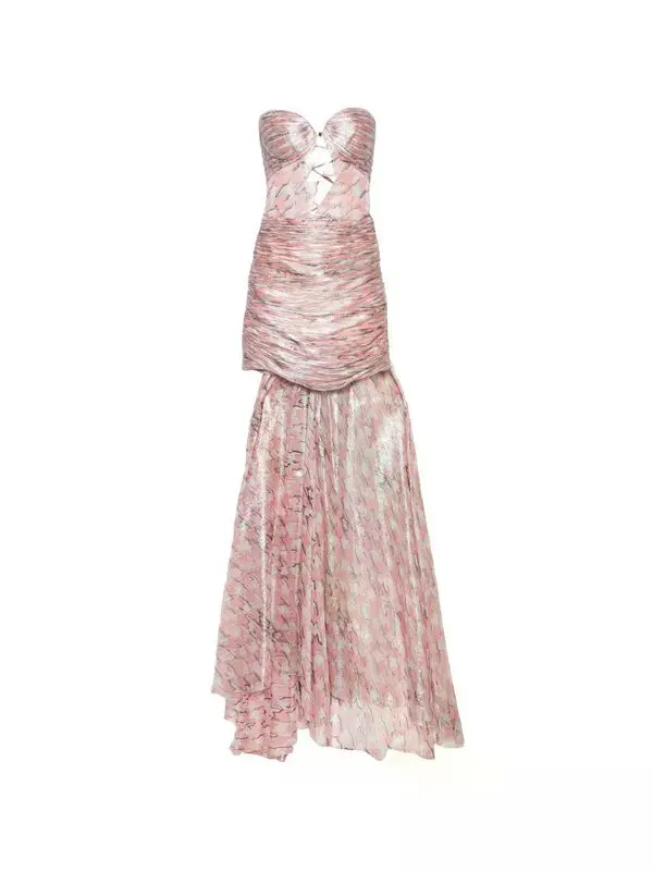 MARIA LUCIA HOHAN Kelly Cut-out Ruched Mini Dress - Pink