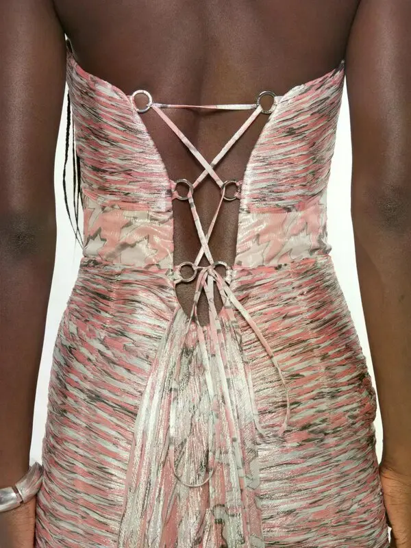 MARIA LUCIA HOHAN Kelly Cut-out Ruched Mini Dress - Pink
