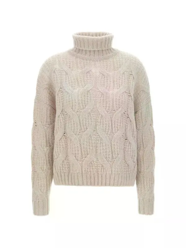 Hemisphere Cable-knit Turtleneck Sweater