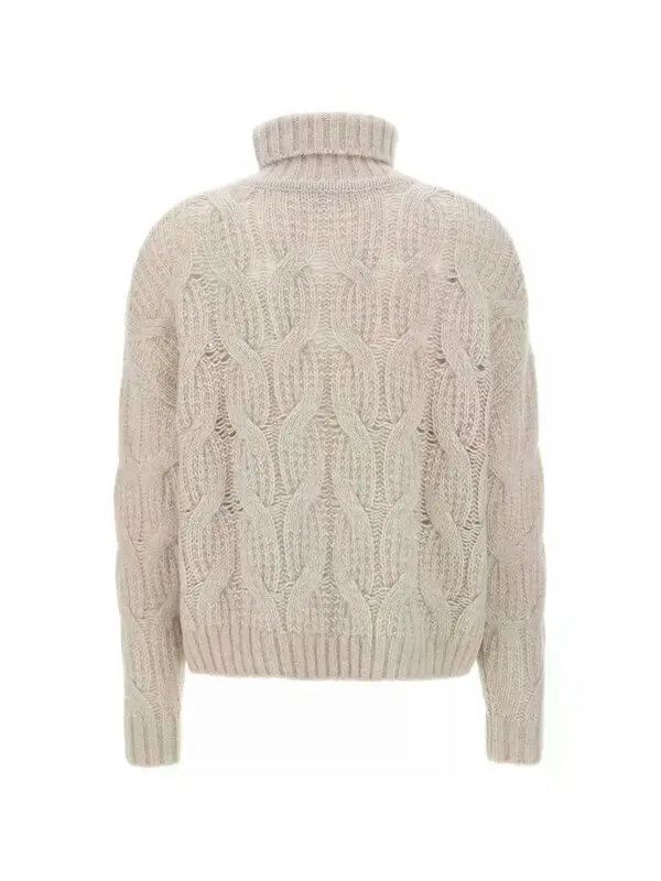 Hemisphere Cable-knit Turtleneck Sweater