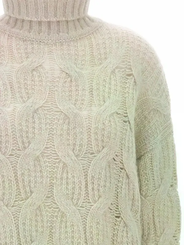 Hemisphere Cable-knit Turtleneck Sweater