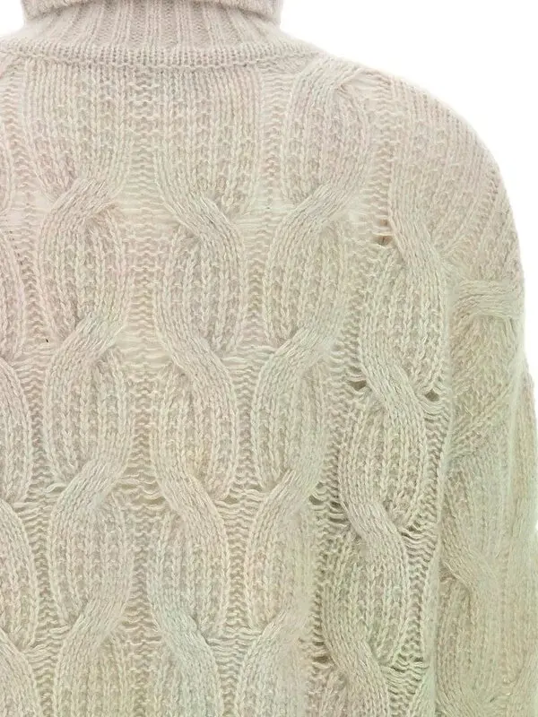 Hemisphere Cable-knit Turtleneck Sweater