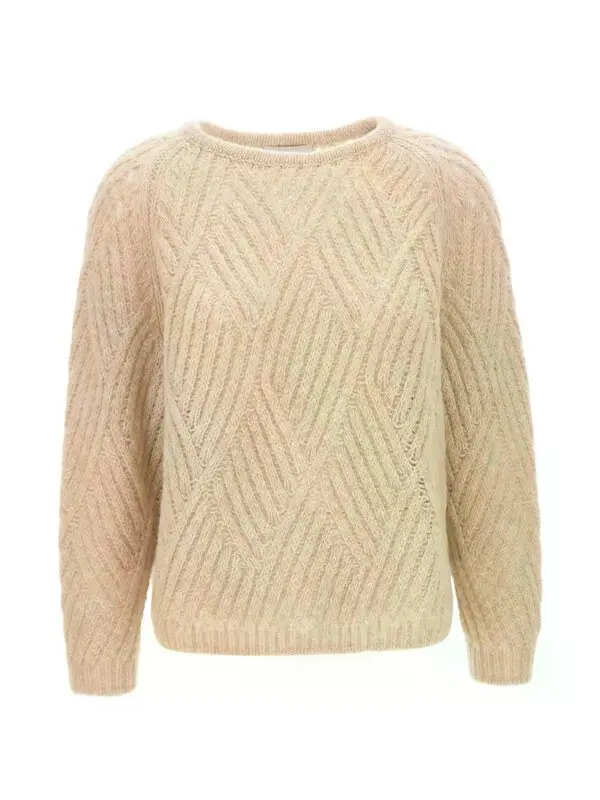 Hemisphere Cable-knit Diamond-pattern Sweater