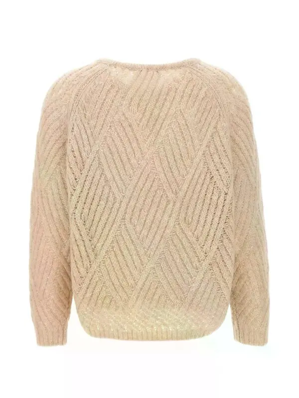Hemisphere Cable-knit Diamond-pattern Sweater