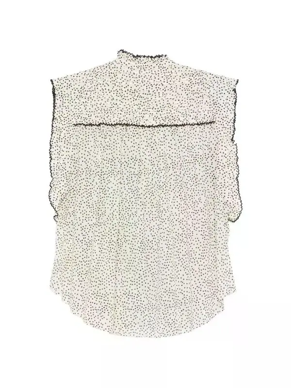 MARANT ETOILE Polka-dot Ruffled Blouse