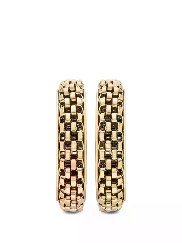 Skagen Merete Woven-detail Hoop Earrings - Gold