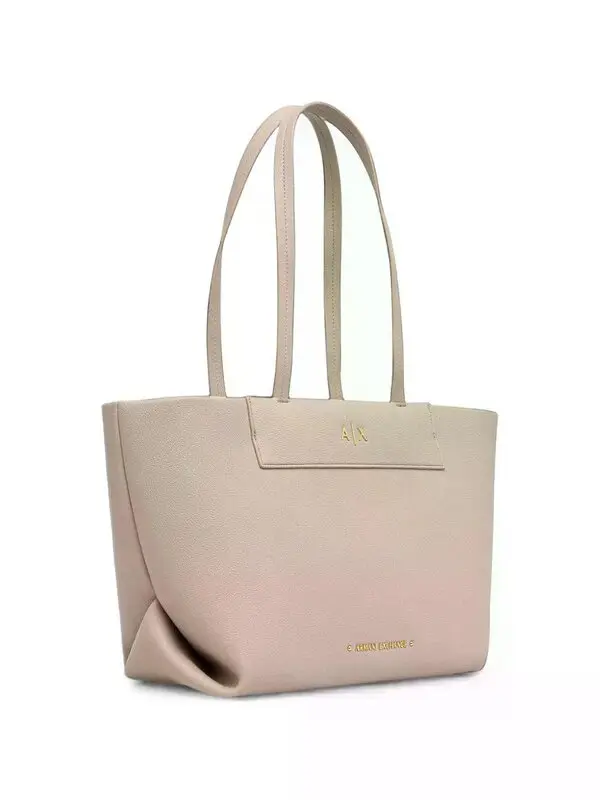 Armani Exchange Logo-plaque Pebbled Tote Bag