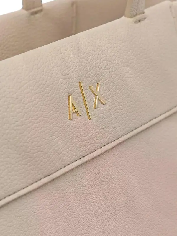 Armani Exchange Logo-plaque Pebbled Tote Bag