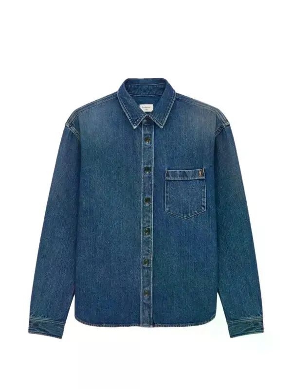 Saint Laurent Cassandre Shirt In Denim