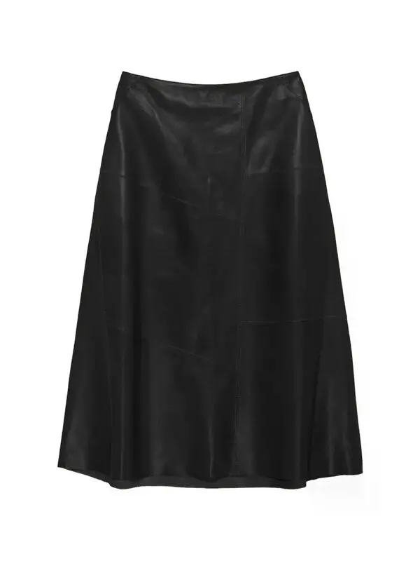 ARMA Vayenne Panelled Leather A-line Midi Skirt