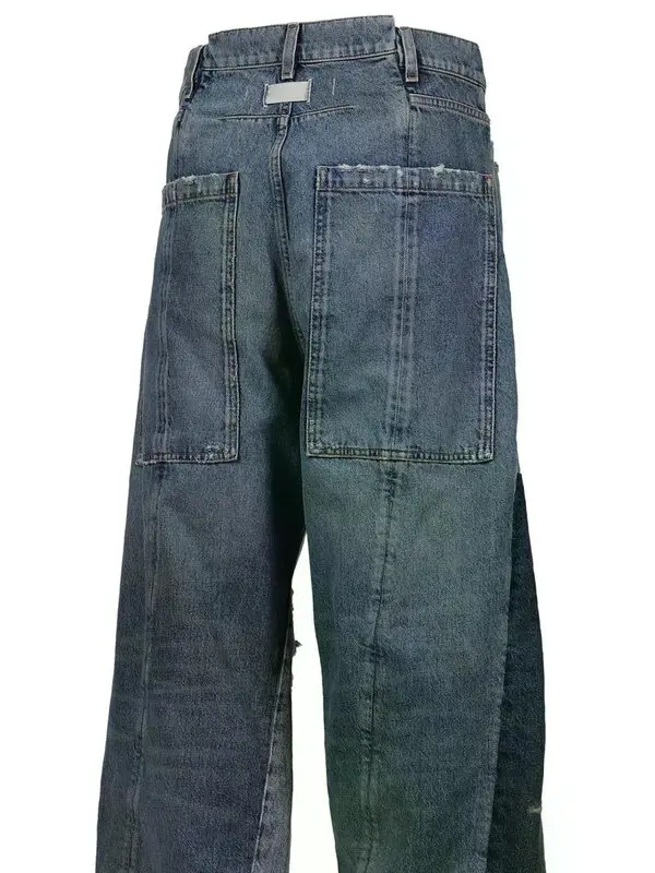 B1ARCHIVE Distressed Twisted-seam Jeans