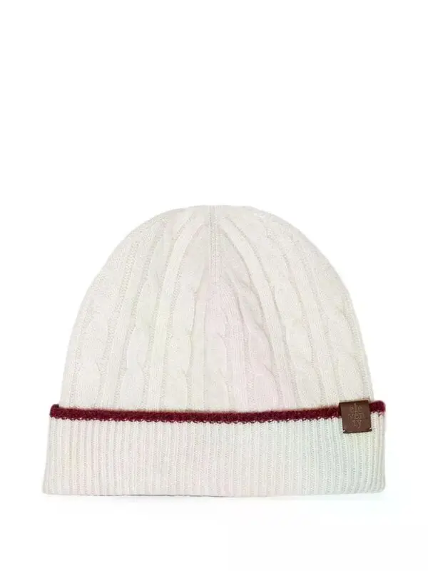 Eleventy Cable-knit Cashmere Beanie Hat