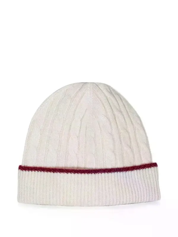 Eleventy Cable-knit Cashmere Beanie Hat