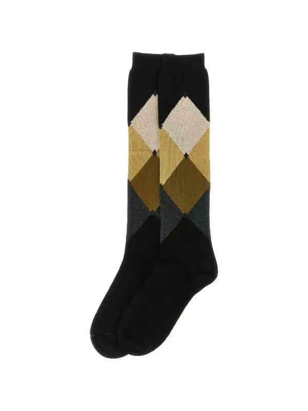 BALLANTYNE Diamond Socks - Black