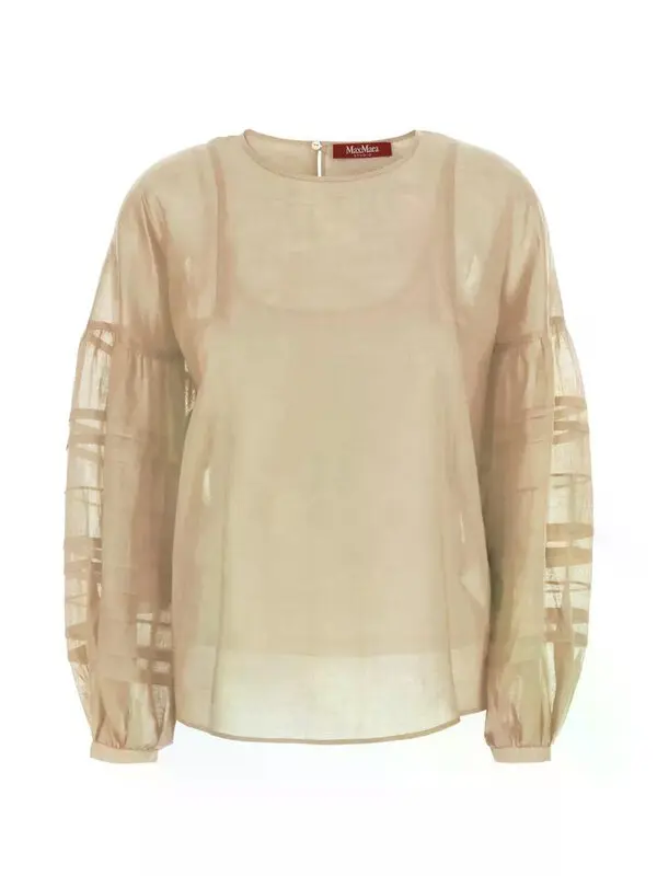 Max Mara Sheer-panelled Blouse - Neutrals