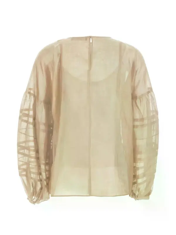Max Mara Sheer-panelled Blouse - Neutrals