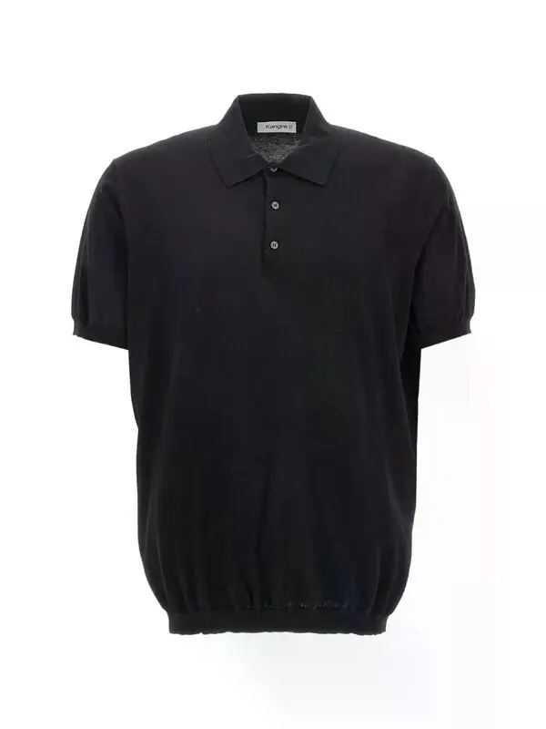 KANGRA Short-sleeved Ribbed-trim Polo Shirt