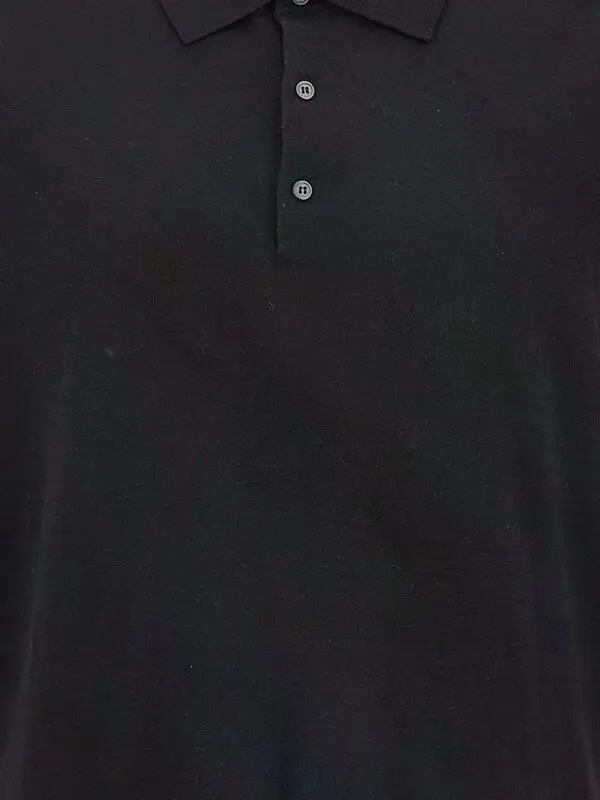 KANGRA Short-sleeved Ribbed-trim Polo Shirt
