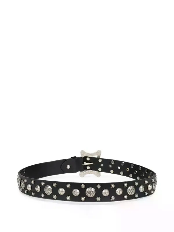THUG CLUB Dragon Stud-embellished Leather Belt