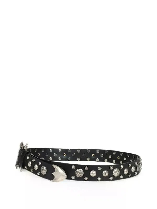 THUG CLUB Dragon Stud-embellished Leather Belt