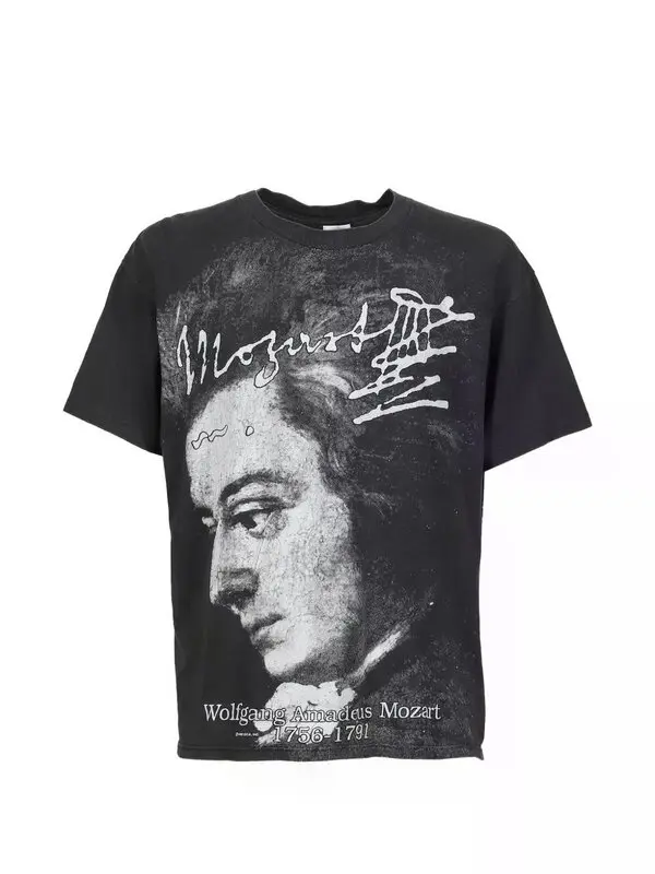 EARTHLING COLLECTIVE Mozart Vintage Graphic-print T-shirt