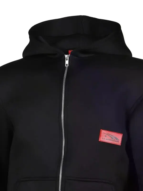 LA MASKARADE Logo-patch Zip-up Hoodie