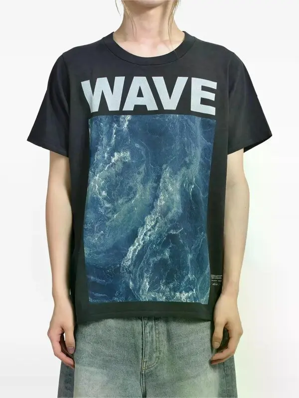 JUN/NAKAYAMA Wave Graphic-print T-shirt