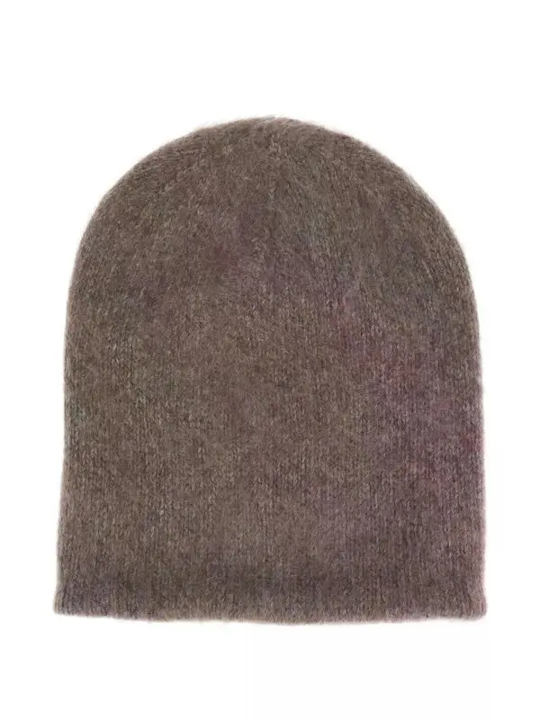 FILTH Cashmere Knit Beanie Hat - Brown