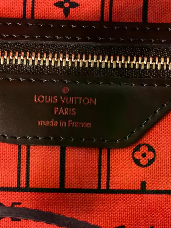 LOUIS VUITTON Neverfull Damier Tote Bag - Brown