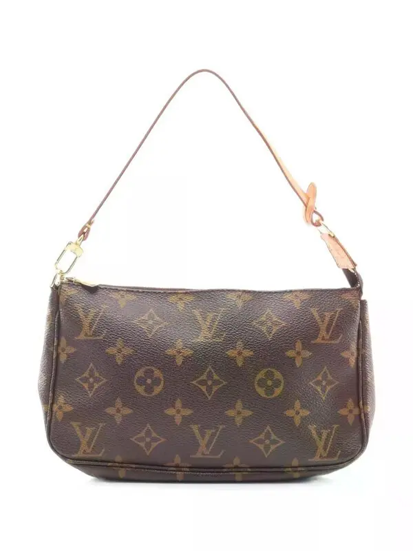 LOUIS VUITTON Monogram Canvas Pochette Accessoires Tote Bag - Brown