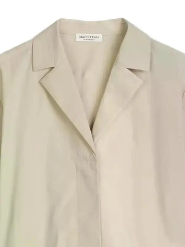 Marc O'polo Notched-lapel Short-sleeve Cropped Blouse