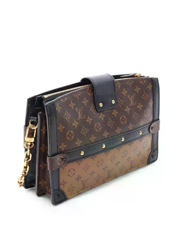 LOUIS VUITTON Monogram Reverse Canvas Trunk Clutch Bag