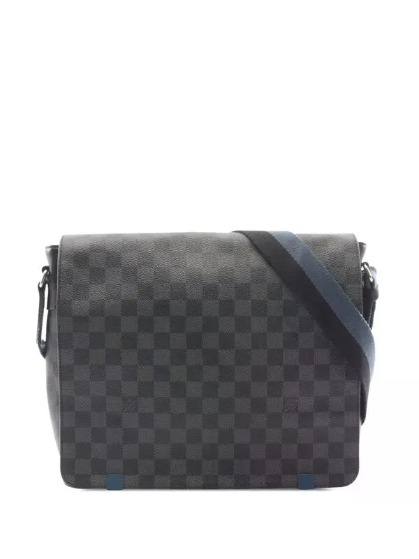 LOUIS VUITTON 2017 Damier Graphite District Mm Crossbody Bag - Black
