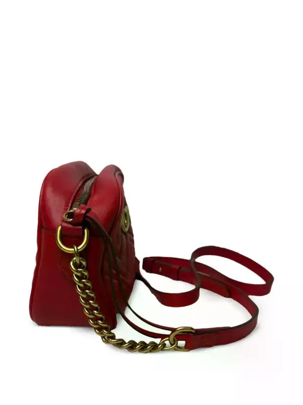 Gucci Marmont Quilted Shoulder Bag - Red