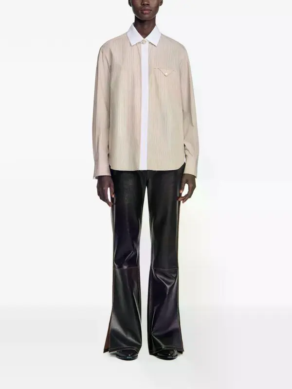 Sandro Striped Oversized Button-up Shirt