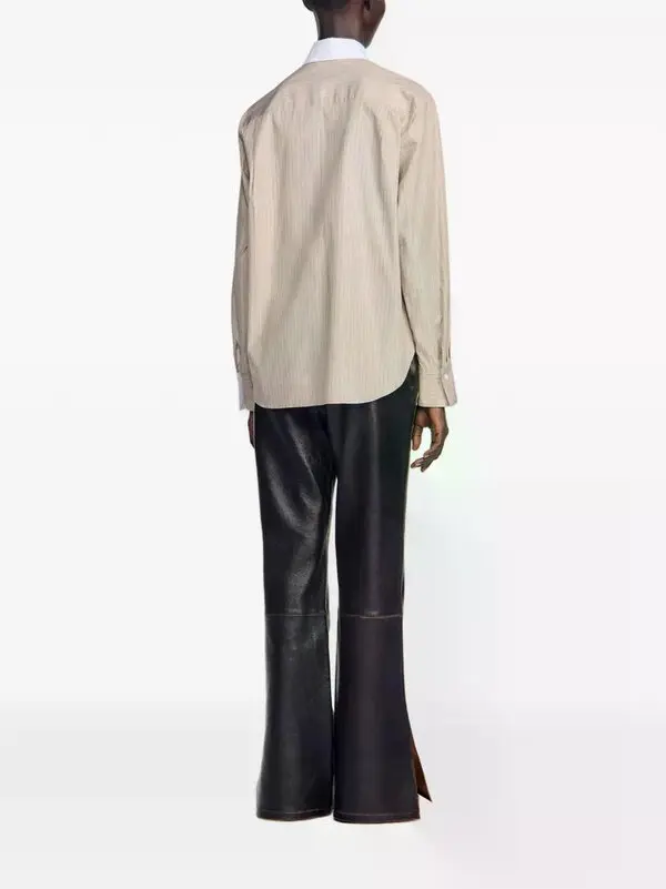 Sandro Striped Oversized Button-up Shirt